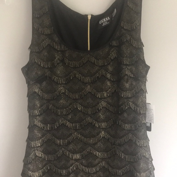 Guess | Dresses | Black And Gold Cocktail Dress By Guess | Poshmark